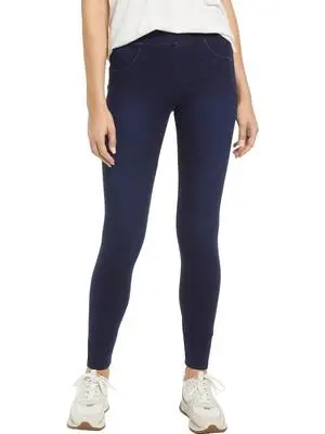 Hue Game Changing Seamless Denim Leggings - Dark Rinse Wash