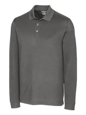 Cutter & Buck Advantage Tri-blend Long Sleeve Polo - Elemental Grey