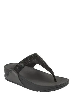 Fitflop Lulu Embellished Flip Flop - All Black