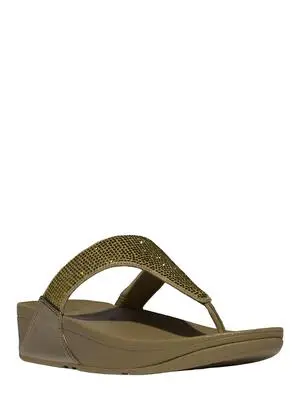 Fitflop FitFlop Lulu Embellished Flip Flop Metallic Camo-green