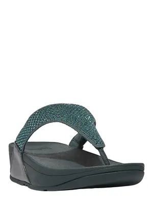 Fitflop FitFlop Lulu Embellished Flip Flop Steel Blue