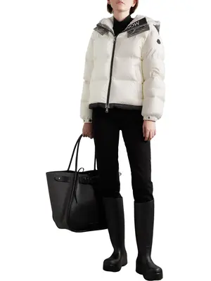 Moncler Bufonie Hooded Quilted Down Jacket - Ivory