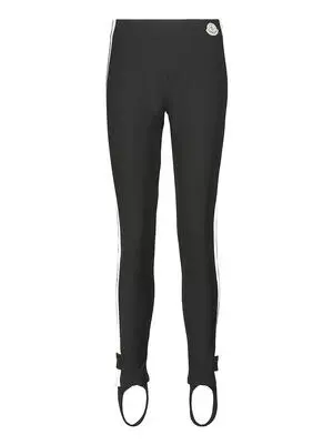 Moncler Mid-rise Jersey Stirrup Leggings - Black