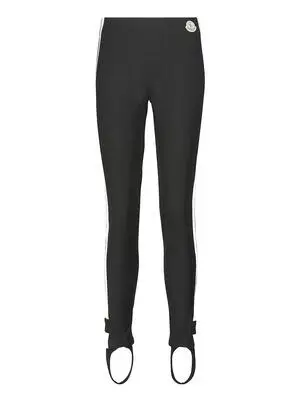 Moncler Mid-rise Jersey Stirrup Leggings - Black
