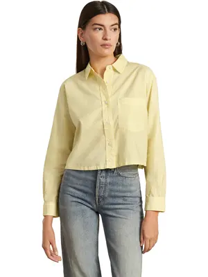 Everlane Silky Cotton Way-Short Shirt Pastel Yellow