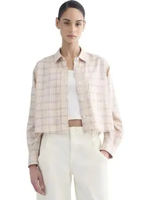 Everlane Silky Cotton Way-Short Shirt Plaid