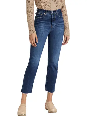 LEVI'S Wedgie Straight Leg Jeans Salsa Roll