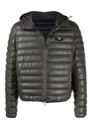 Emporio Armani Padded Down Hooded Jacket - Green