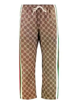 Gucci Interlocking G Cropped Track Pants - Brown