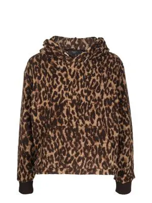 Amiri All-over Leopard-print Hoodie - Brown