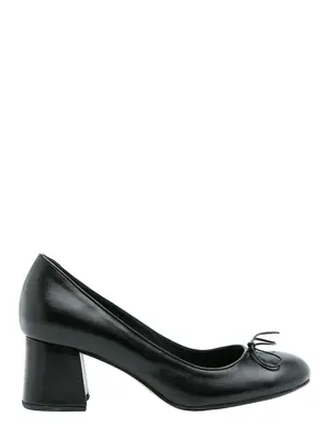 STUDIO CHOFAKIAN Sandy Leather Pumps - Black