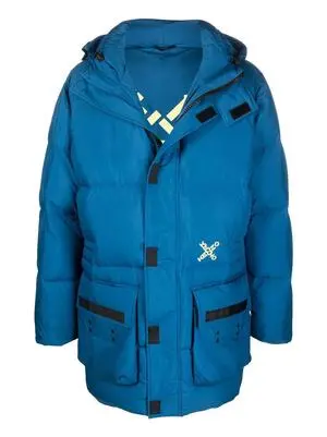 Kenzo Padded Hooded Coat - Blue