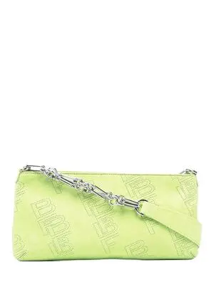 By Far Holly Perforated-logo Shoulder Bag - Green