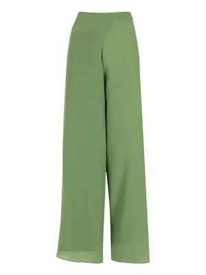 AMIR SLAMA Silk Palazzo Pants - Green