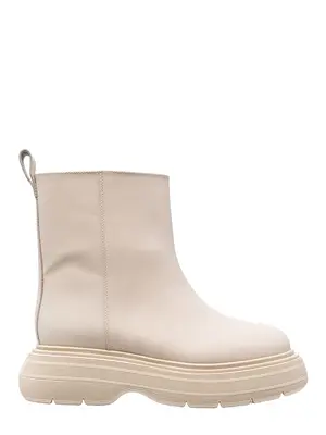 GIABORGHINI Marte Leather Ankle Boots - Neutrals