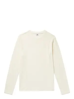 Nn07 Clive Waffle-knit Cotton And Modal-blend T-shirt - Neutrals