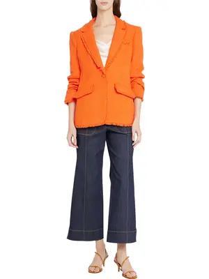 Cinq À Sept Cinq A Sept Khloe Boucle Blazer Cherry Tomato