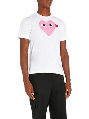 Play Comme Des Garcon Comme Des Garçons Play Heart Logo T-shirt - Pink