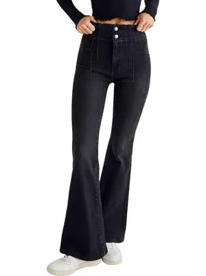 Free People We The Free Jayde Flare Jeans - Onyx