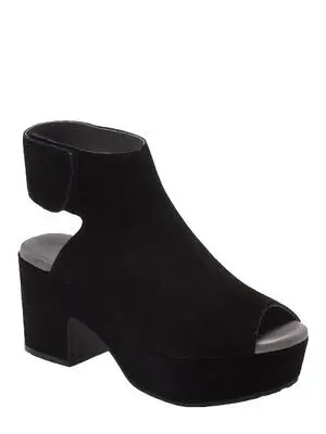 CHOCOLAT BLU Gabby Block Heel Sandal - Black Suede