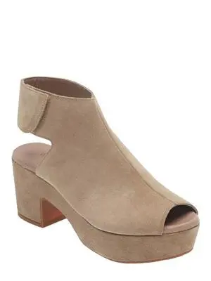 CHOCOLAT BLU Gabby Block Heel Sandal - Taupe Suede