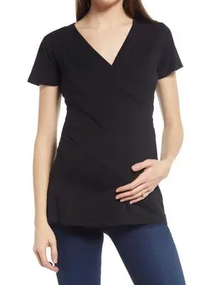 ANGEL MATERNITY Nursing T-shirt - Black