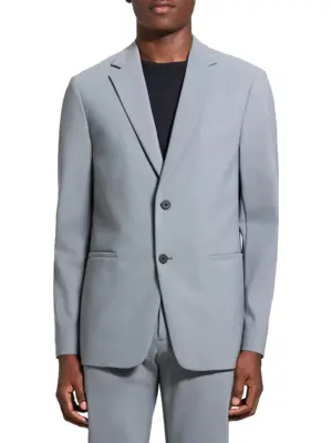 Theory Clinton Precision Ponte Knit Blazer Stone