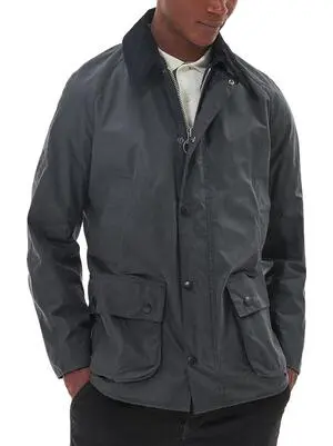 Barbour Ashby Waxed Cotton Jacket - Grey/classic
