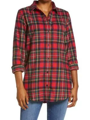 L.L.BEAN Scotch Plaid Flannel Tunic