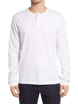 Ag Bryce Long Sleeve Henley Shirt True White