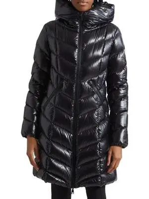 Moncler Marus Quilted 750 Fill Power Down Hooded Puffer Coat - Black