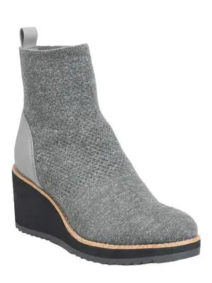 SOFFT Elaina Knit Wedge Bootie Dark Grey