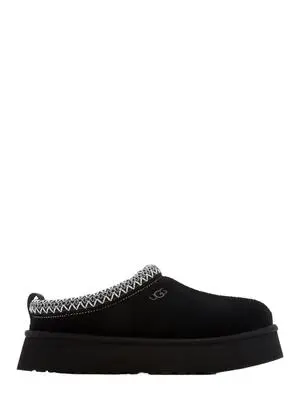 UGG Taz Sheepskin Platform Slippers - Black