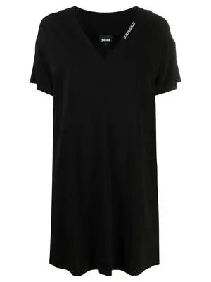 Just Cavalli V-neck Dress - Black