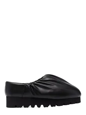 YUME YUME Camp Ruched Mules - Black