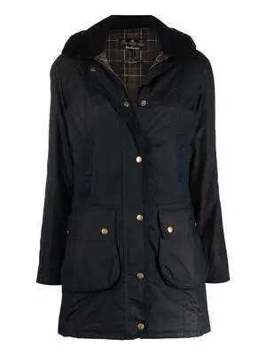 Barbour Hooded Cotton Parka Coat - Blue