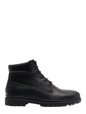 Geox Leather Ankle Boots - Black
