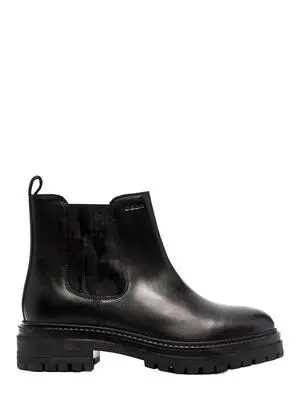 Geox Leather Ankle Boots - Black