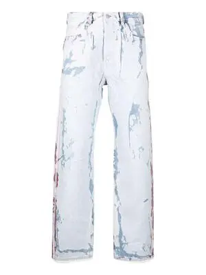 DIESEL® Straight-leg Jeans With Distressed Details - White