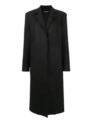 BOYAROVSKAYA Slit-detail Single-breasted Coat - Black