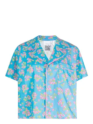 Natasha Zinko Floral-print Shirt - Blue