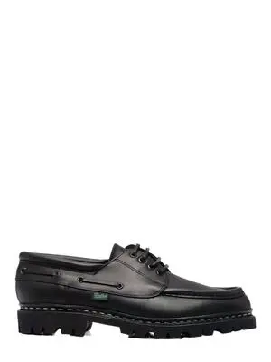 Paraboot Ridged Sole Boat Shoes Blue