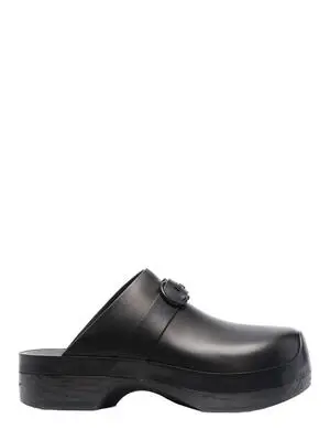 FERRAGAMO Gancini Clogs - Black