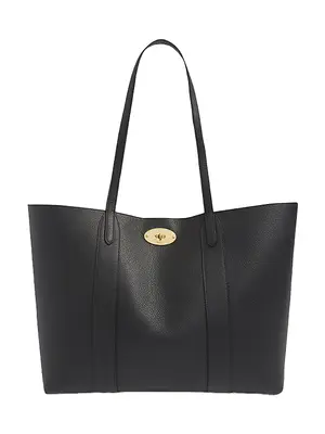 Mulberry Bayswater Leather Tote Bag - Black-oak