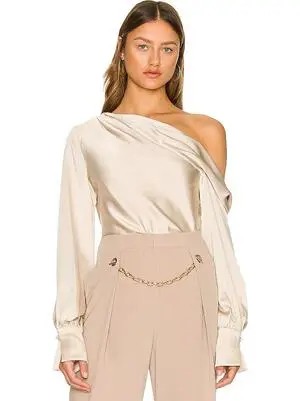 Simkhai Alice One Shoulder Top - Champagne