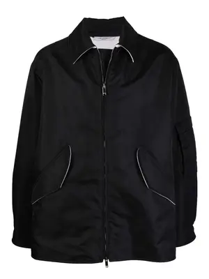 Valentino Garavani Zip-up Shirt Jacket - Black