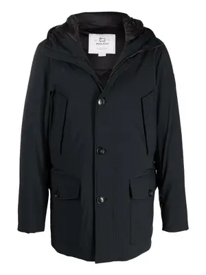 Woolrich Padded Down Parka Coat - Black