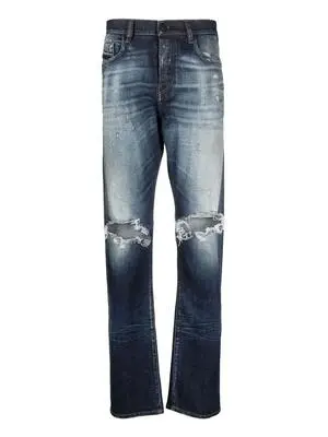 DIESEL® Viker Distressed Straight Leg Jeans - Blue