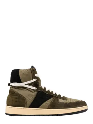Rhude Rhecess Panelled High-top Sneakers - Green