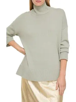 Lafayette 148 New York Mélange Cashmere Sweater - Mist Grey